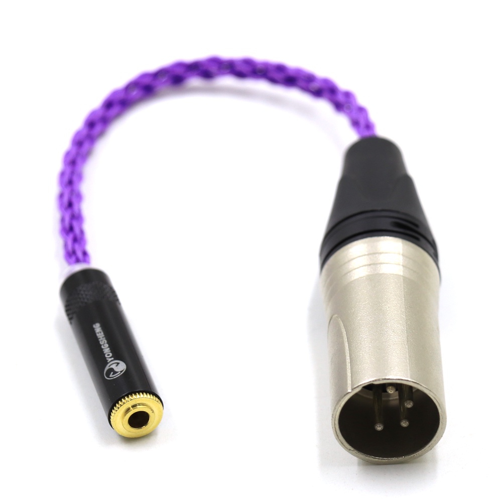 New HIFI 4pin XLR Balanced Male to 3.5mm Stereo Female Audio Adapter ...