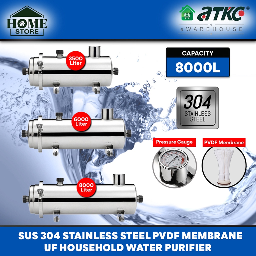 HOME STORE SUS304 Seluruh Rumah PVDF Ultrafiltrasi Membran Penapis Air ...