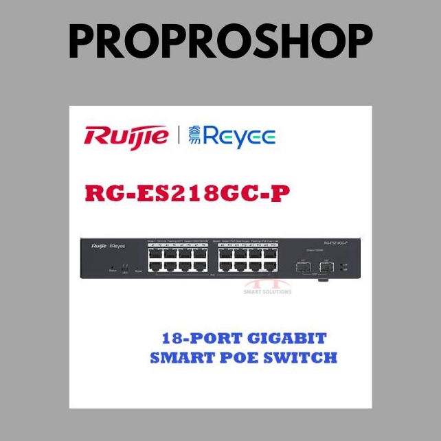 Ruijie Reyee RG-ES218GC-P 18-PORT & 2-PORT SFP GIGABIT CLOUD MANAGED POE+ SWITCH | Shopee Malaysia