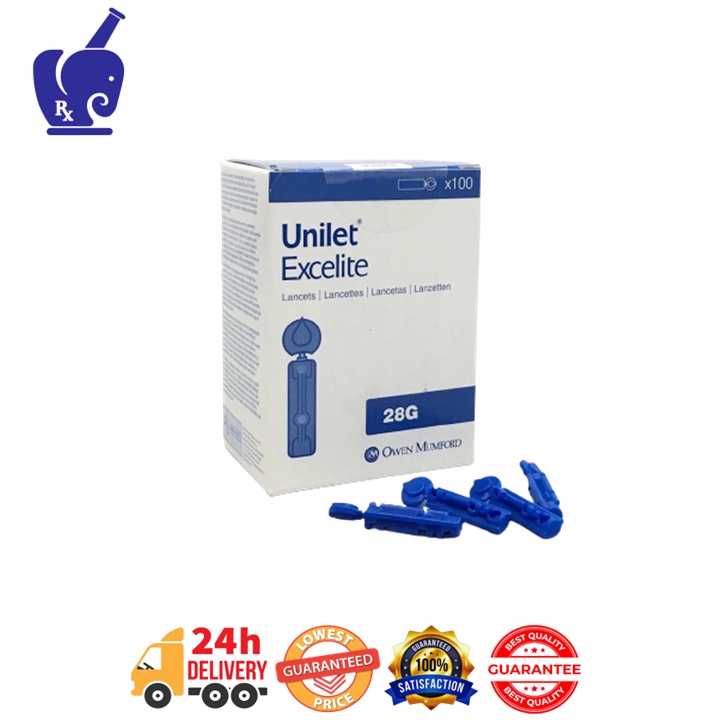 Unilet Excelite 28G Lancets - 100's | Shopee Malaysia