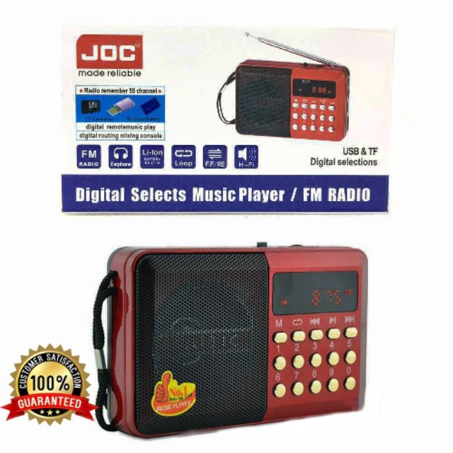 Original Radio JOC (H011UR/H1011) Rechargeable FM Radio Speaker Usb ...