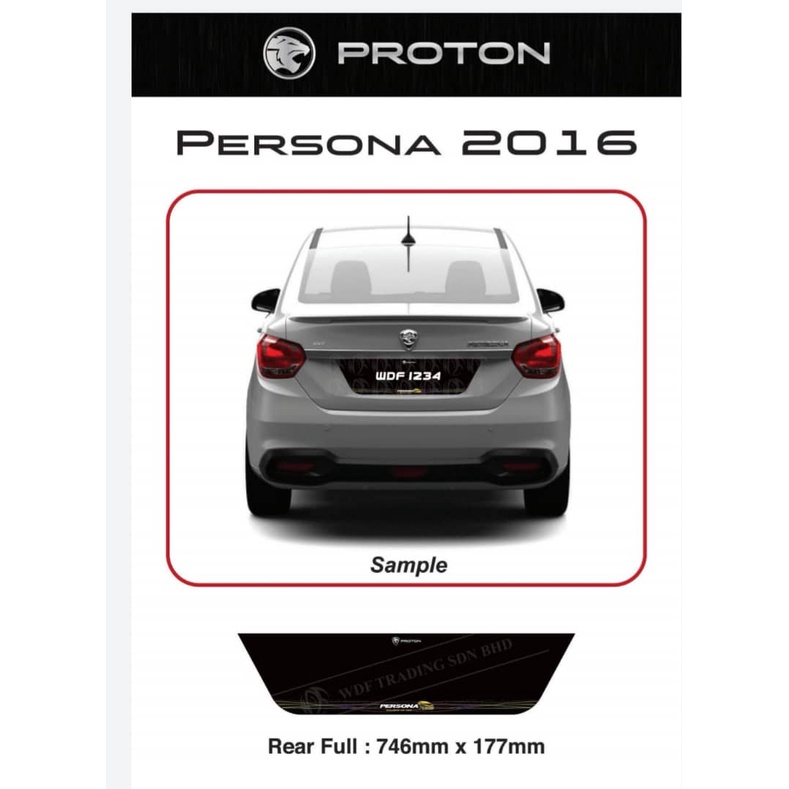 Ready stock Proton persona 2016 Acrylic Kereta Plat Nombor Papan ...