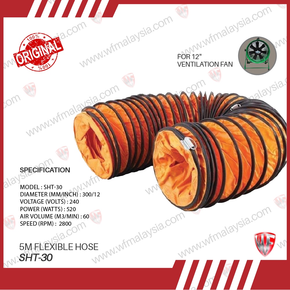 SWAN FLEXIBLE HOSE 5M FOR 12" VENTILATION FAN | Shopee Malaysia