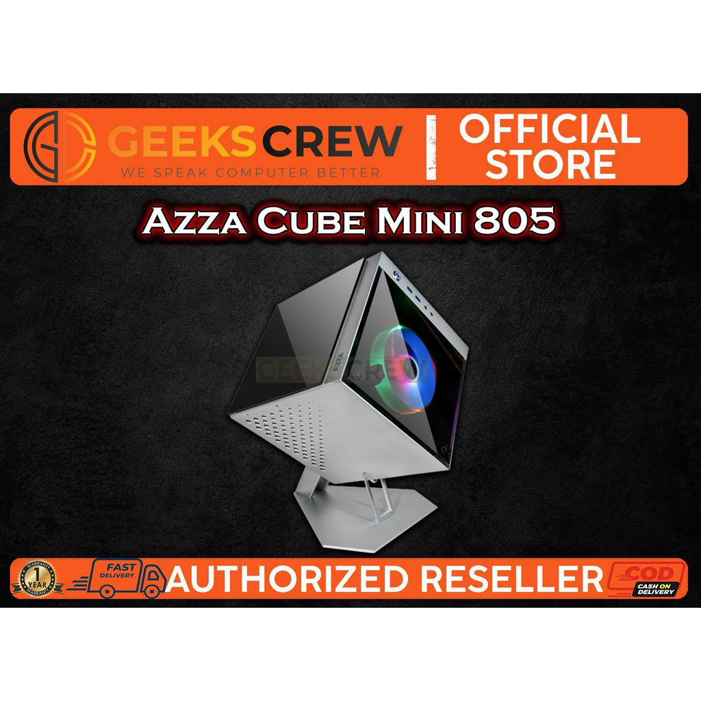 Azza Cube Mini 805/ARGB/Tempered Glass/1*FAN/M-ATX (Silver) | Shopee ...
