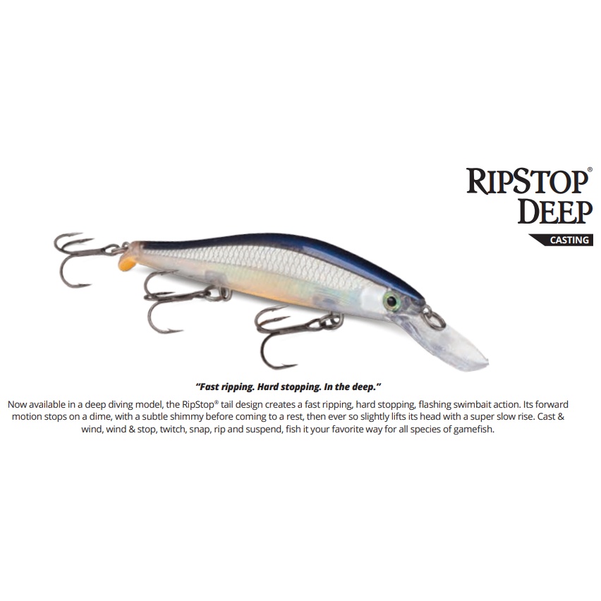 Rapala RipStop Deep // RPSD09 // 9cm 8g Fishing Lures (Choice of Colors ...