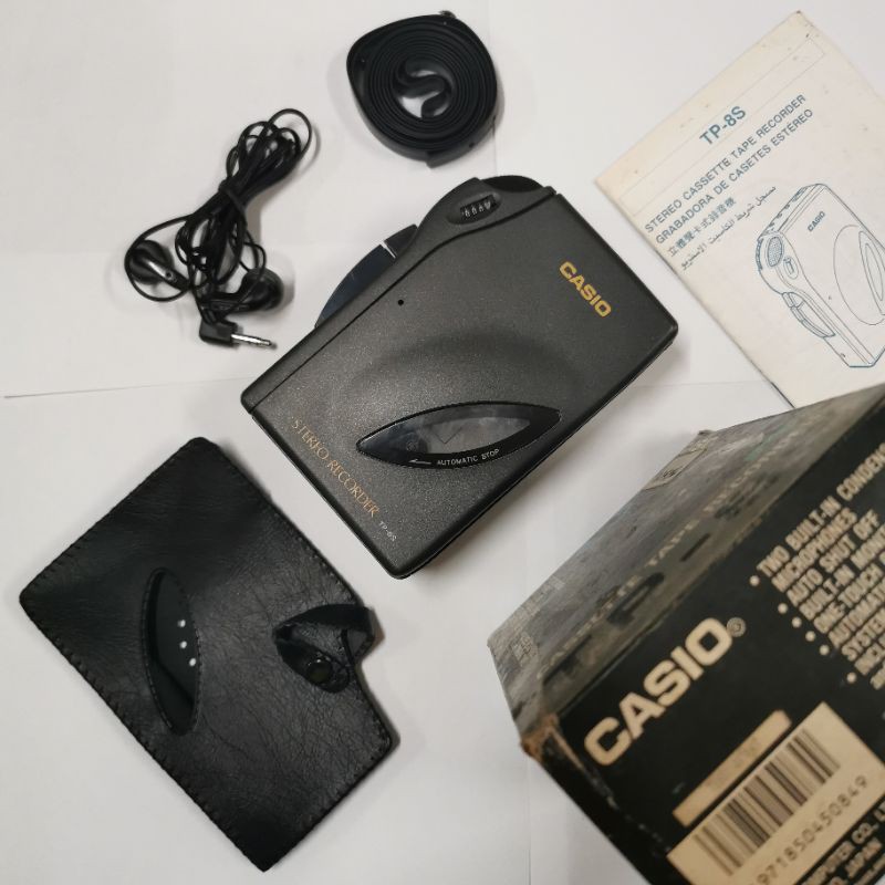 Vintage WALKMAN CASIO TP 8S TP8S 8 S CASSETTE TAPE RECORDER RADIO ...