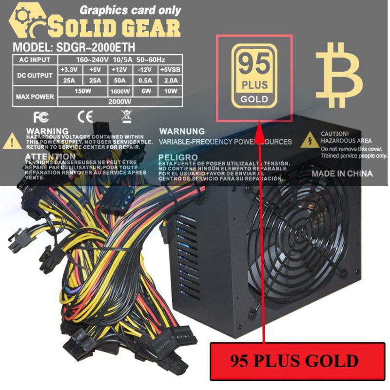 Solid Gear 2000W PSU Power Supply Unit Mining | Shopee Malaysia