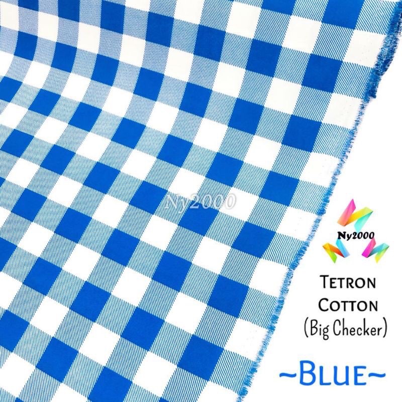 Kain Tetron Cotton TC (Polyester) Petak Besar (Bidang 48 inci Lebar ...