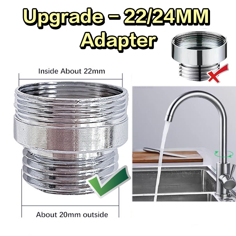 Universal Faucet Adapter Tap Connector Hose Pipe Kitchen Bathroom ...