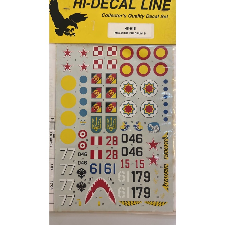 HI DECAL LINE 48-015 MiG-29 UB Fulcrum B 1/48 - DECAL | Shopee Malaysia
