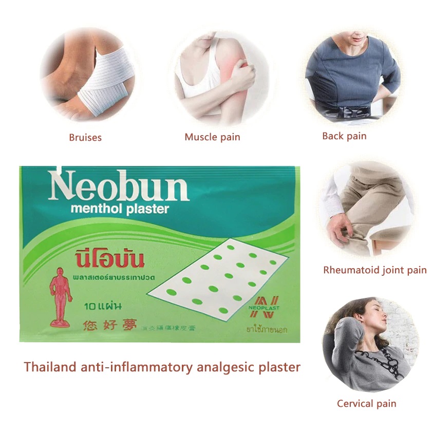 Plaster Berubat Neobun Menthol Plaster 10pcs/pack 100%ORIGINAL NEOPLAST ...