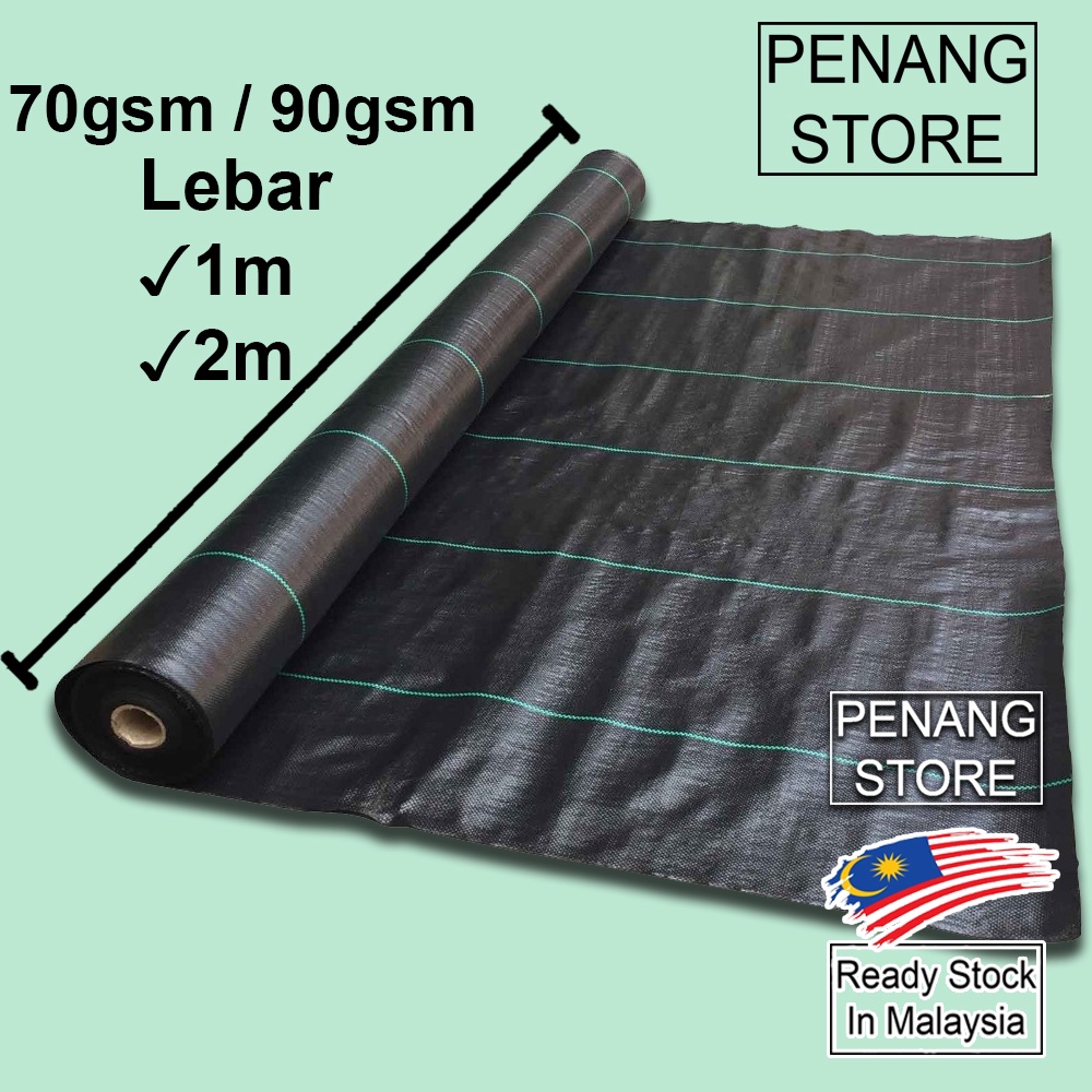 Weedmat weed mat 70gsm 90gsm heavy duty Plastik Penutup / weedtex lebar ...