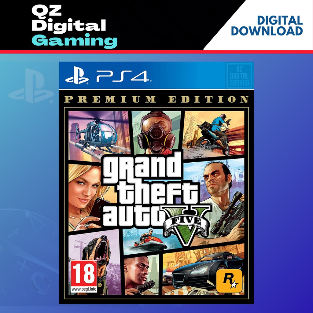 PS4 / PS5 Grand Theft Auto V (GTA 5) Premium Edition Full Game Digital ...