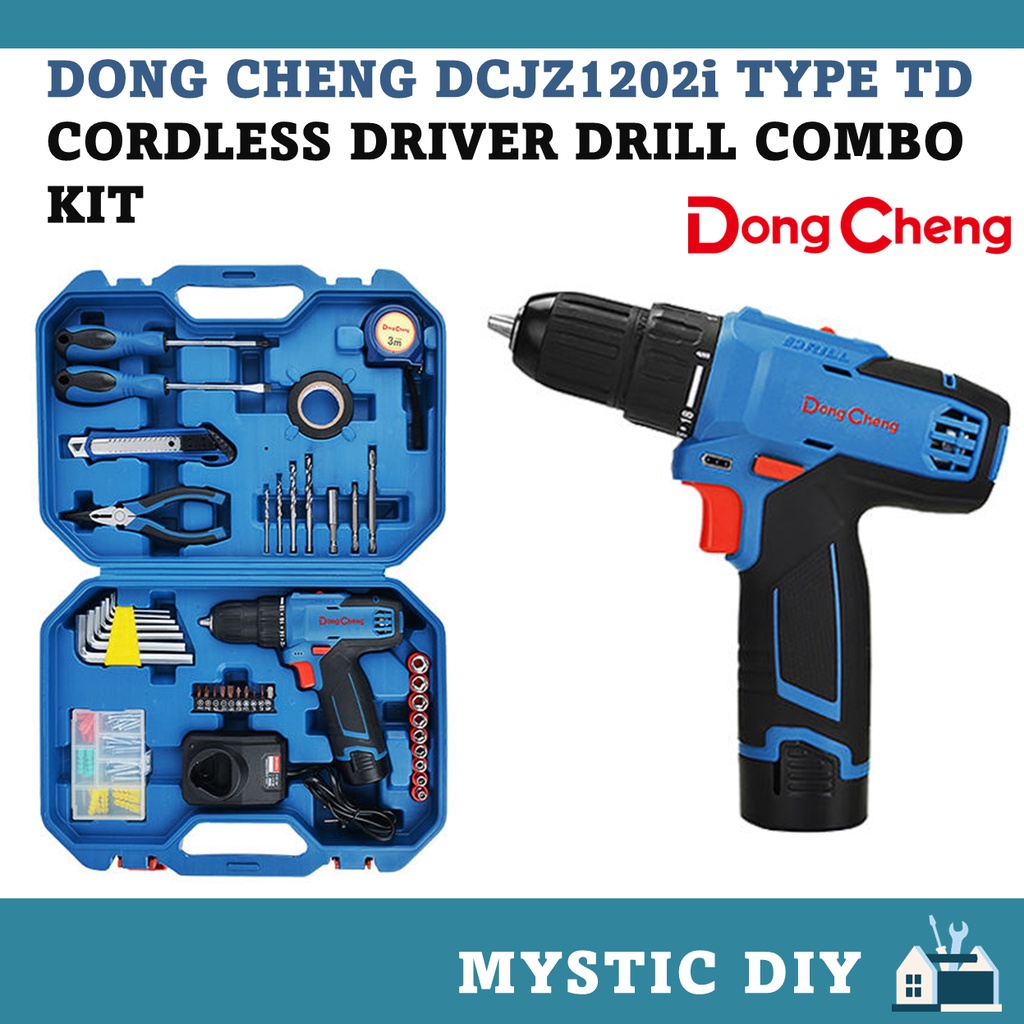 DONG CHENG DCJZ1202i TYPE TD CORDLESS DRIVER DRILL COMBO KIT | Shopee ...