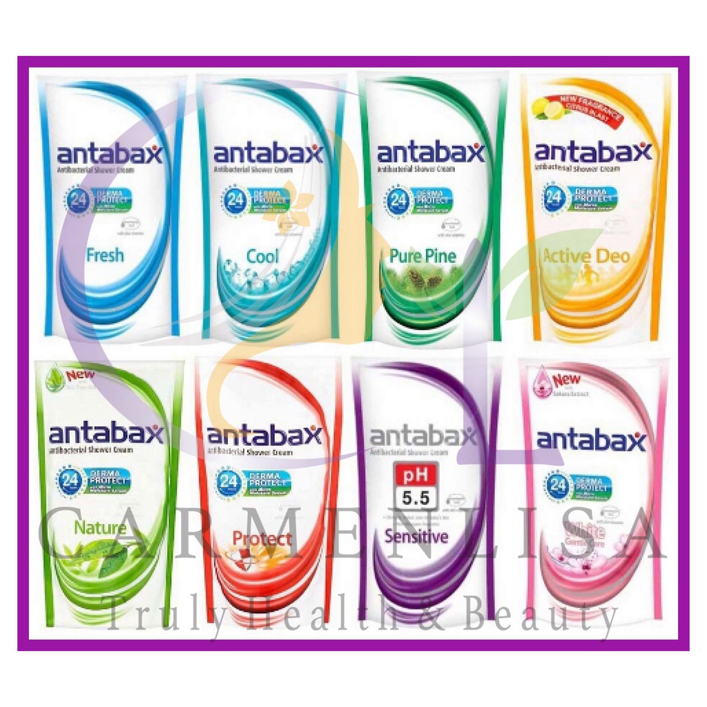 Antabax Antibacterial Shower Cream (550ml Refill) Body Wash Shampoo Gel ...