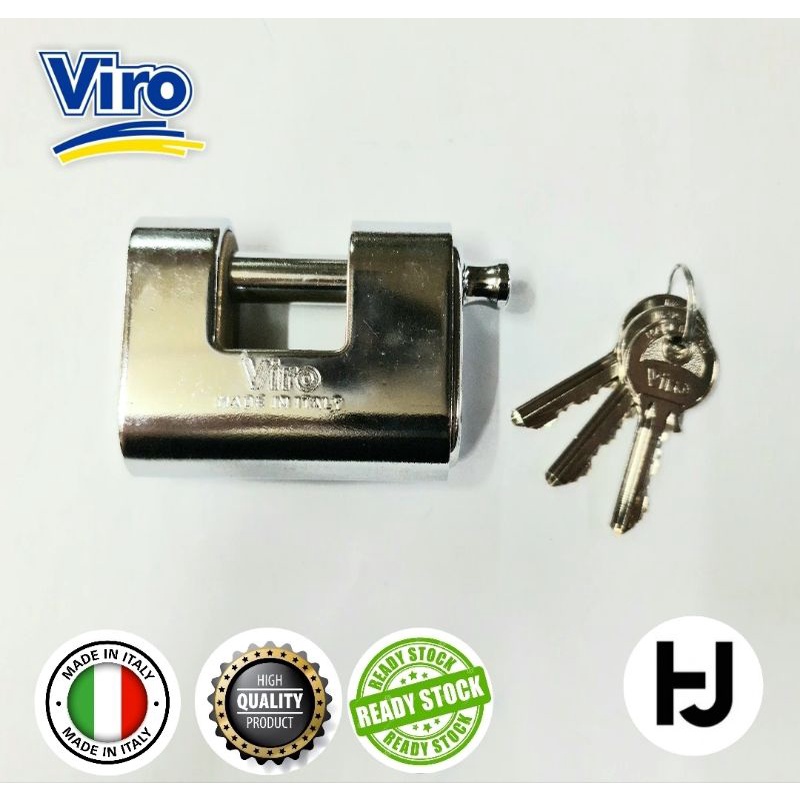 VIRO 4116 77mm PANZER FULLY ARMOURED PAD LOCK / PADLOCK MADE IN ITALY ...