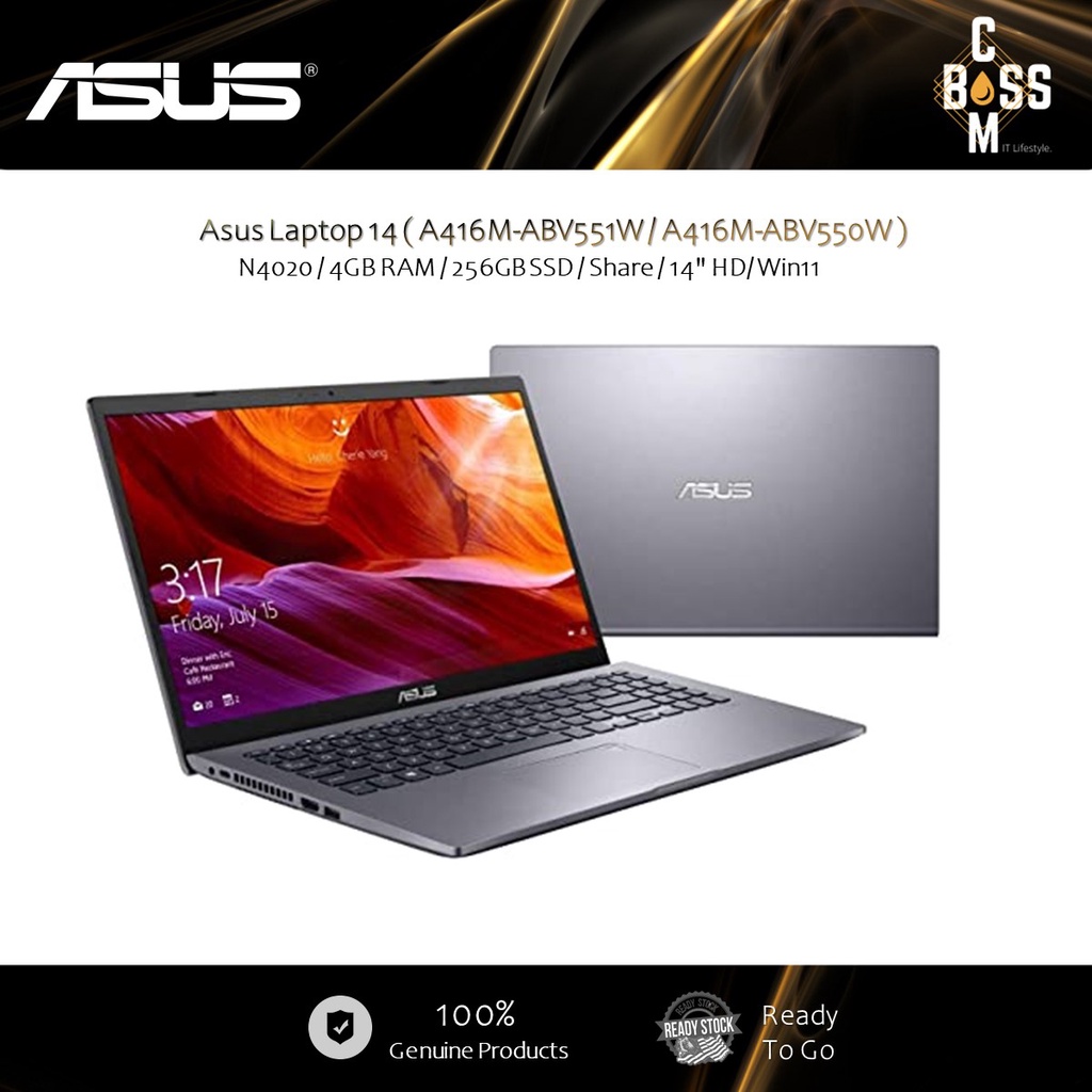 *ORIGINAL* Asus Laptop 14 ( A416M-ABV551W / A416M-ABV550W ) N4020 / 4GB ...