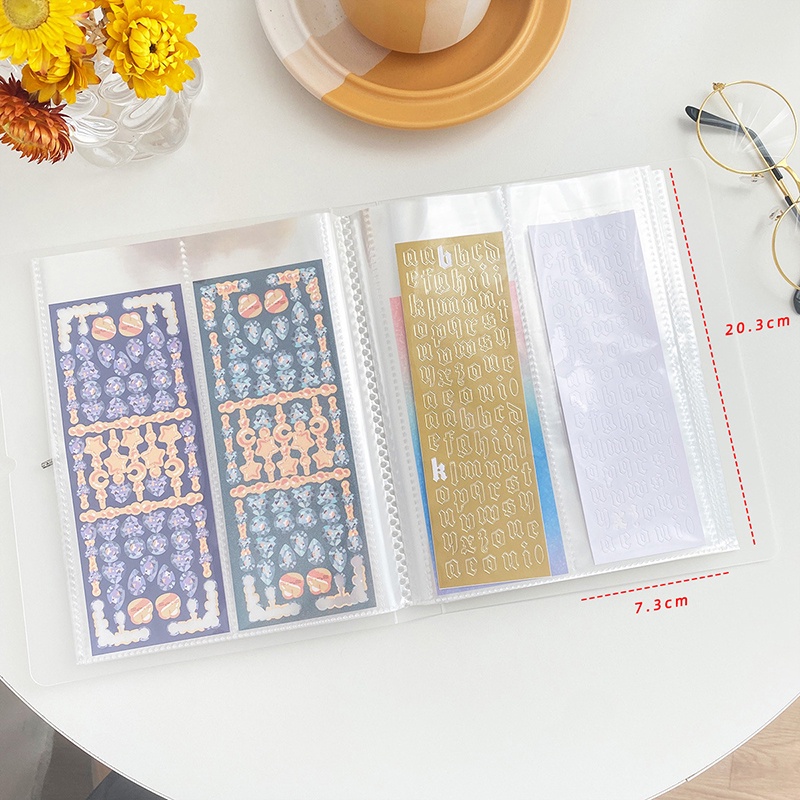 Transparent Stickers Binder Stickers Collection Sleeve Set Sticker ...