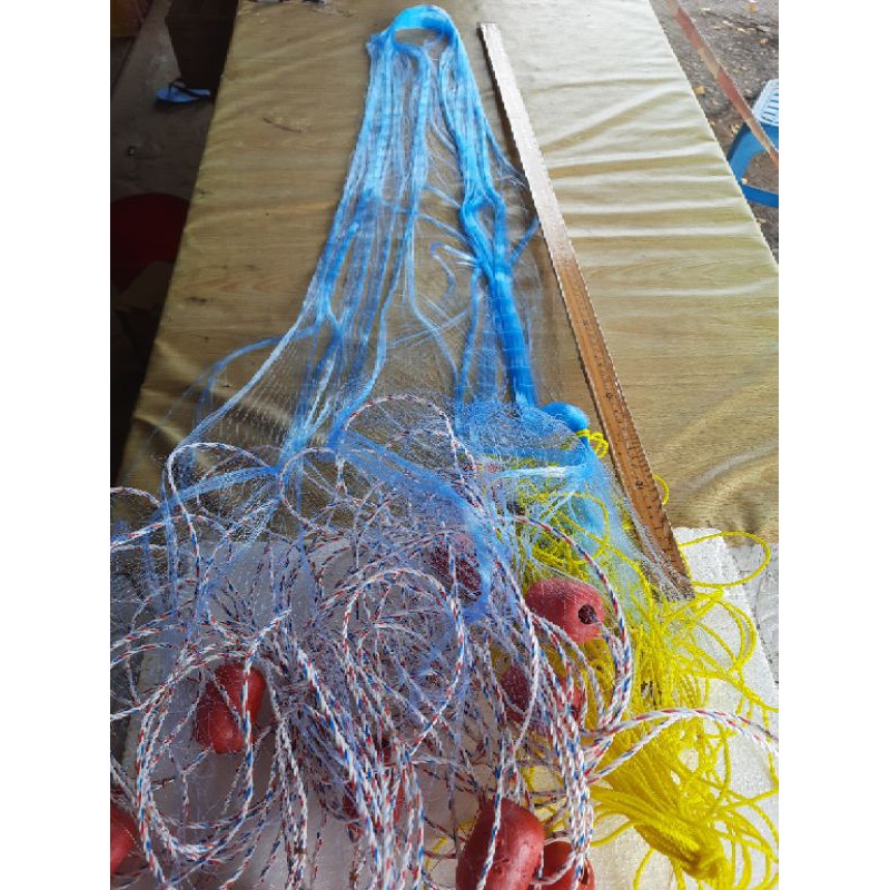 Complete Set Gill Net (2 inch x 8 feet deep) with floats & Lead Sinkers ...
