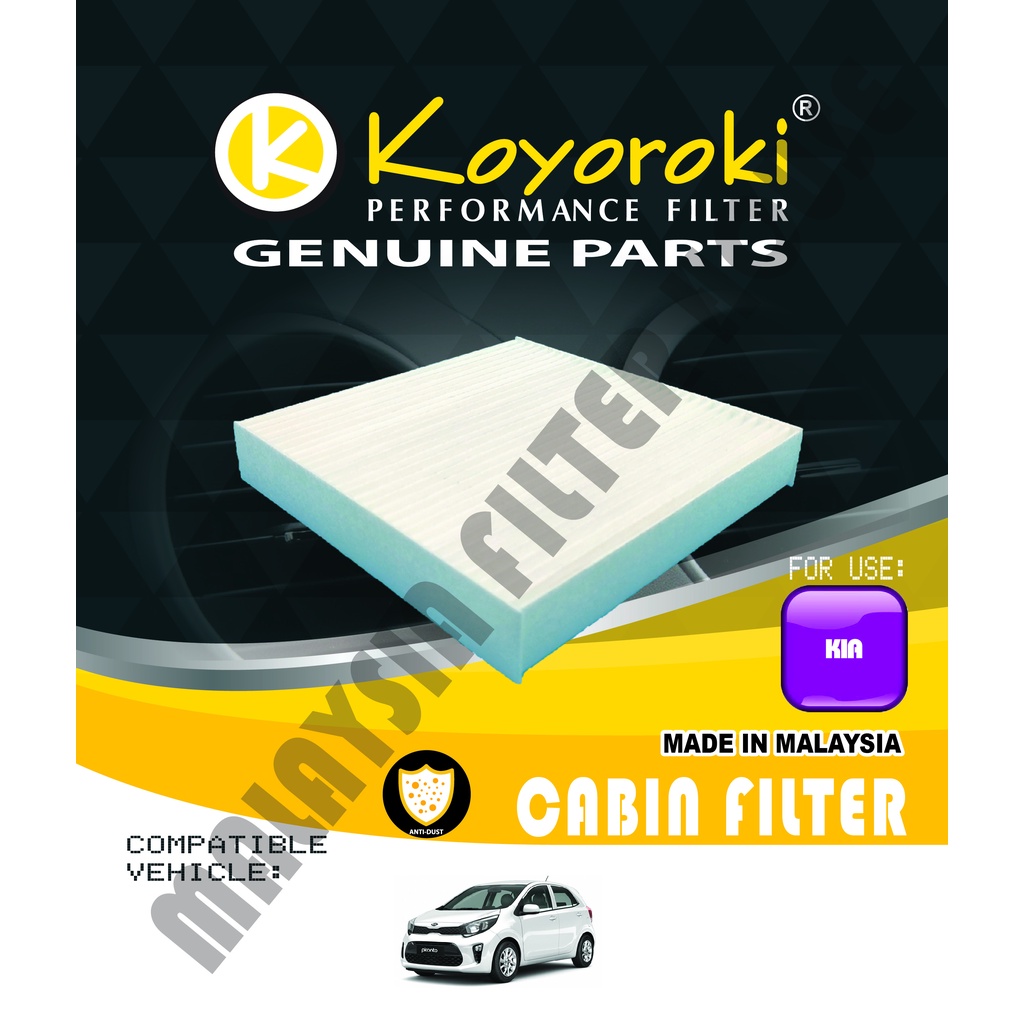 KIA PICANTO/MORNING(JA) PENAPIS CABIN FILTER RKI-G6000-C 97133-G6000 ...