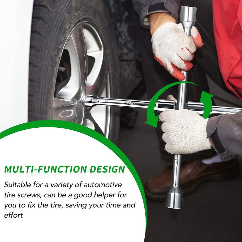 S2U Heavy Duty Cross Wrench Car Truck Lug Wrench Tyre Opener Spanar ...