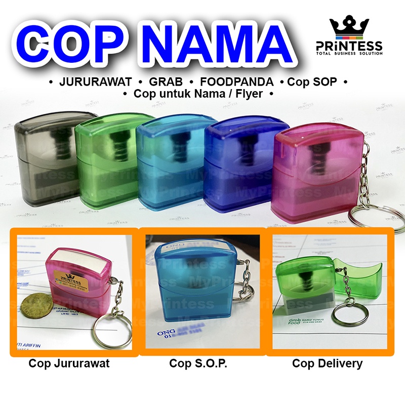 Cop Nama Rubber Stamp Pocket with keychain(Jururawat/Nurse|Murid ...