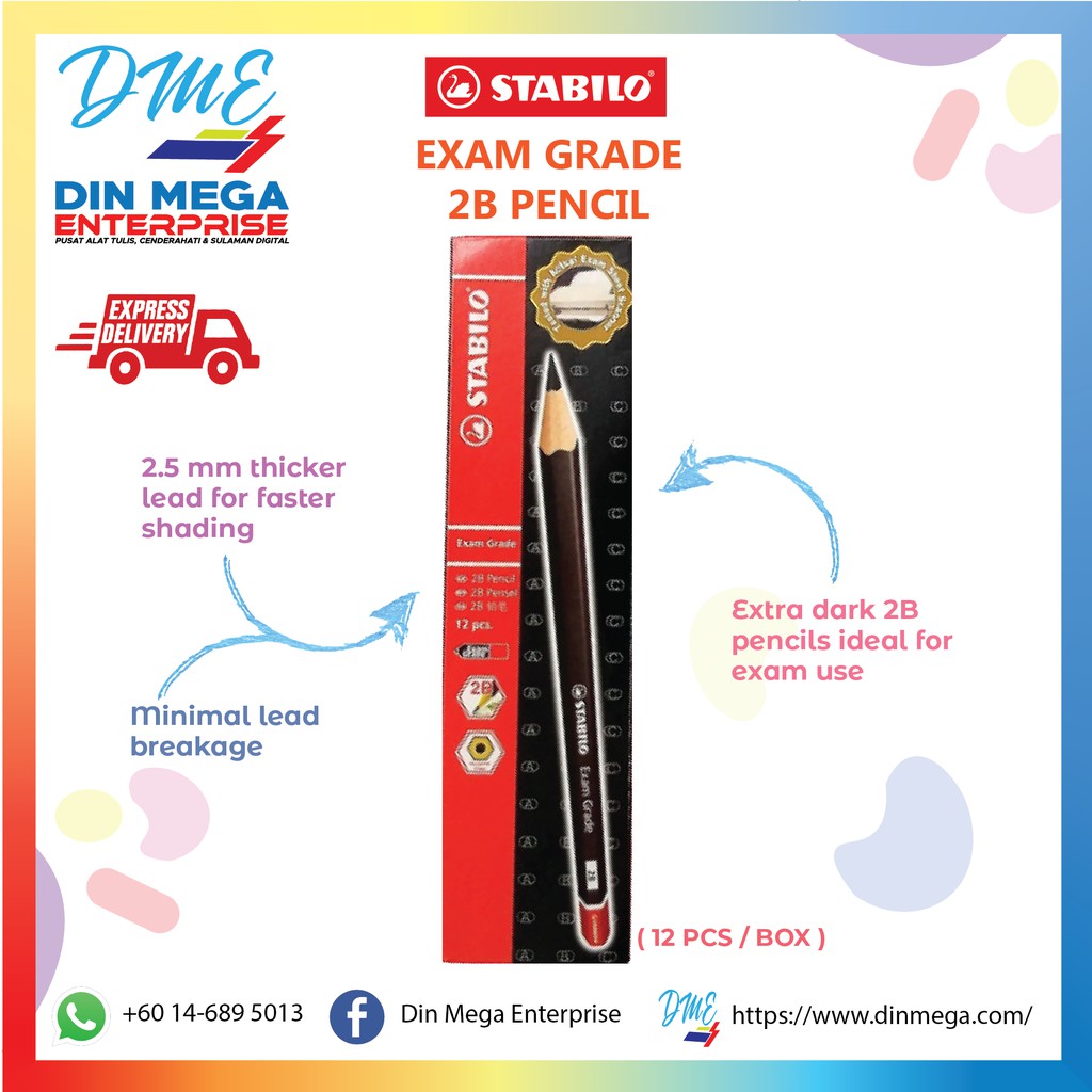STABILO EXAM GRADE 2B PENCIL | Shopee Malaysia