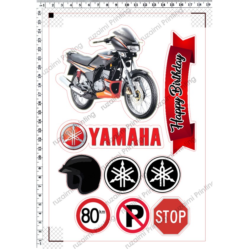 Motor Yamaha Rxz Cake Topper 001 | Shopee Malaysia