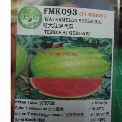 BENIH BUAH 果籽 - FMK093 TEMBIKAI BESAR 特大红宝西瓜 F1 HIBRID | Shopee Malaysia