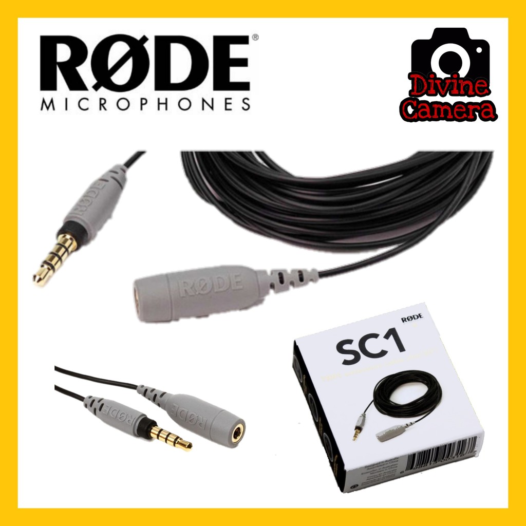 Rode SC1 3.5mm TRRS Microphone Extension Cable for Smartphones (20 ...