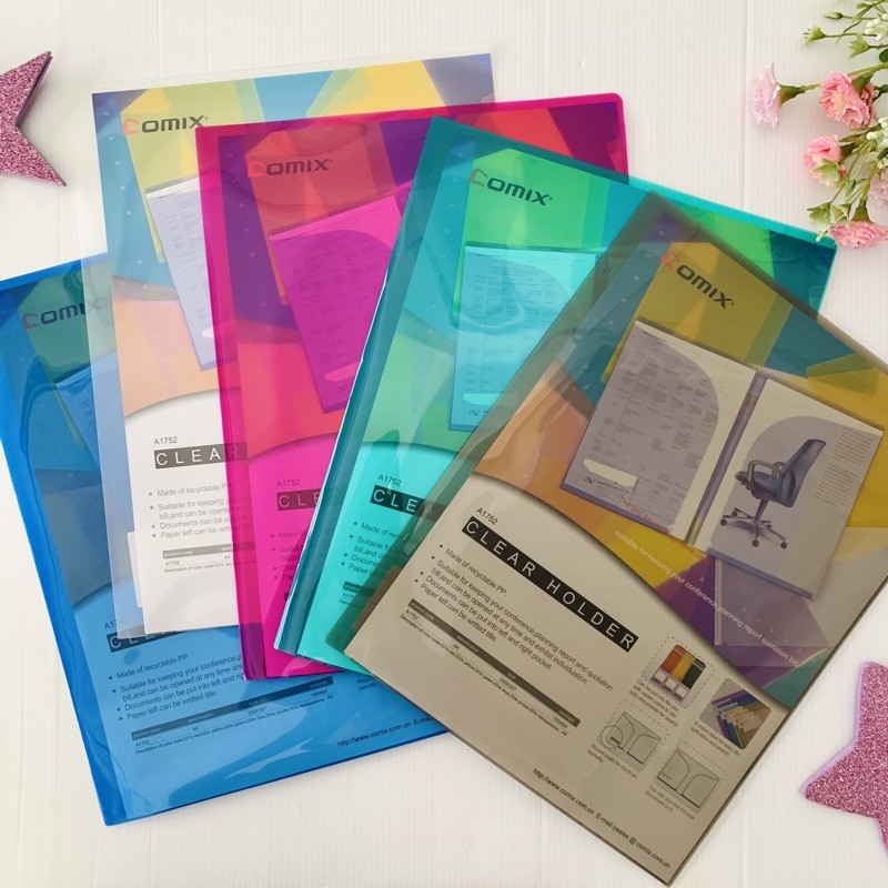 L-Shape 2 Pockets File / plain files / 2 sided clear files / children ...