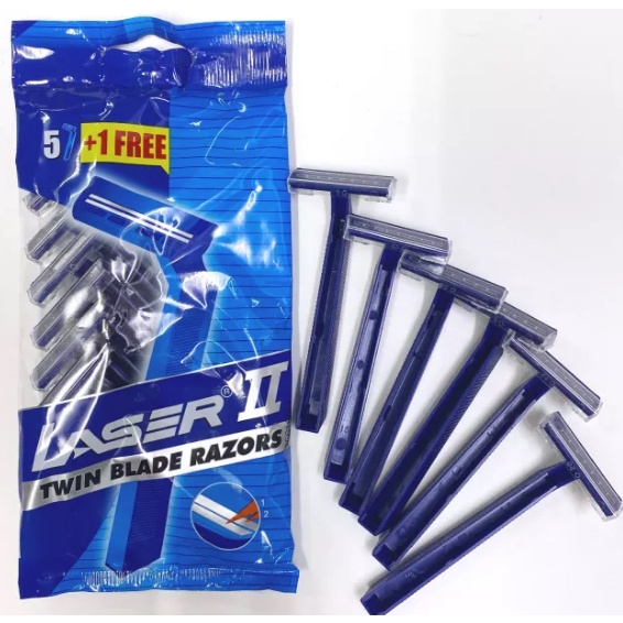 Laser II Twin Blade Razors (5 + 1 Free Pieces) | Shopee Malaysia