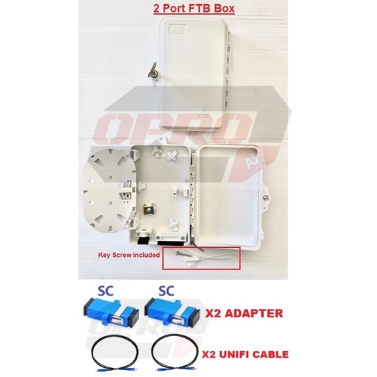 [OUTDOOR 2PORT] TM-Passed FTTH 2PORT FTB Wall Mount Unifi / Fiber ...