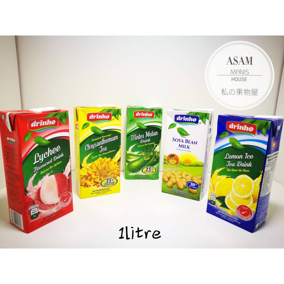 Drinho Assorted Drink CHRYSANTHEMUM/LYCHEE/LEMON ICE TEA/SOYA BEAN ...