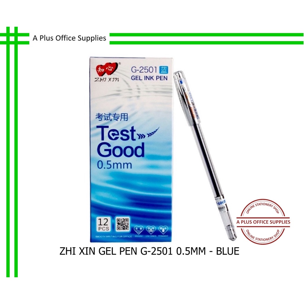 ZHI XIN Gel Pen G-2501 0.5mm / Pen Dakwat Gel 1pc - Black, Blue, Red ...