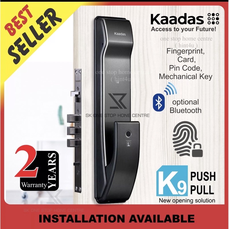 KAADAS K9 Fingerprint Push Pull Digital Door Lock (HAFELE/St Guchi/SAMSUNG Door lock RFID x1 ...