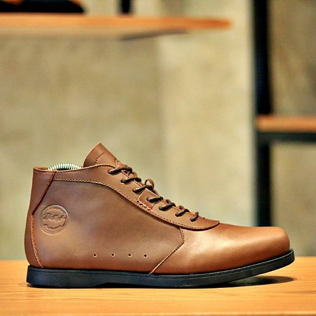 Bradleys Helios Brown - Men's Formal Semi-Boot Casual Leather Shoes Men ...