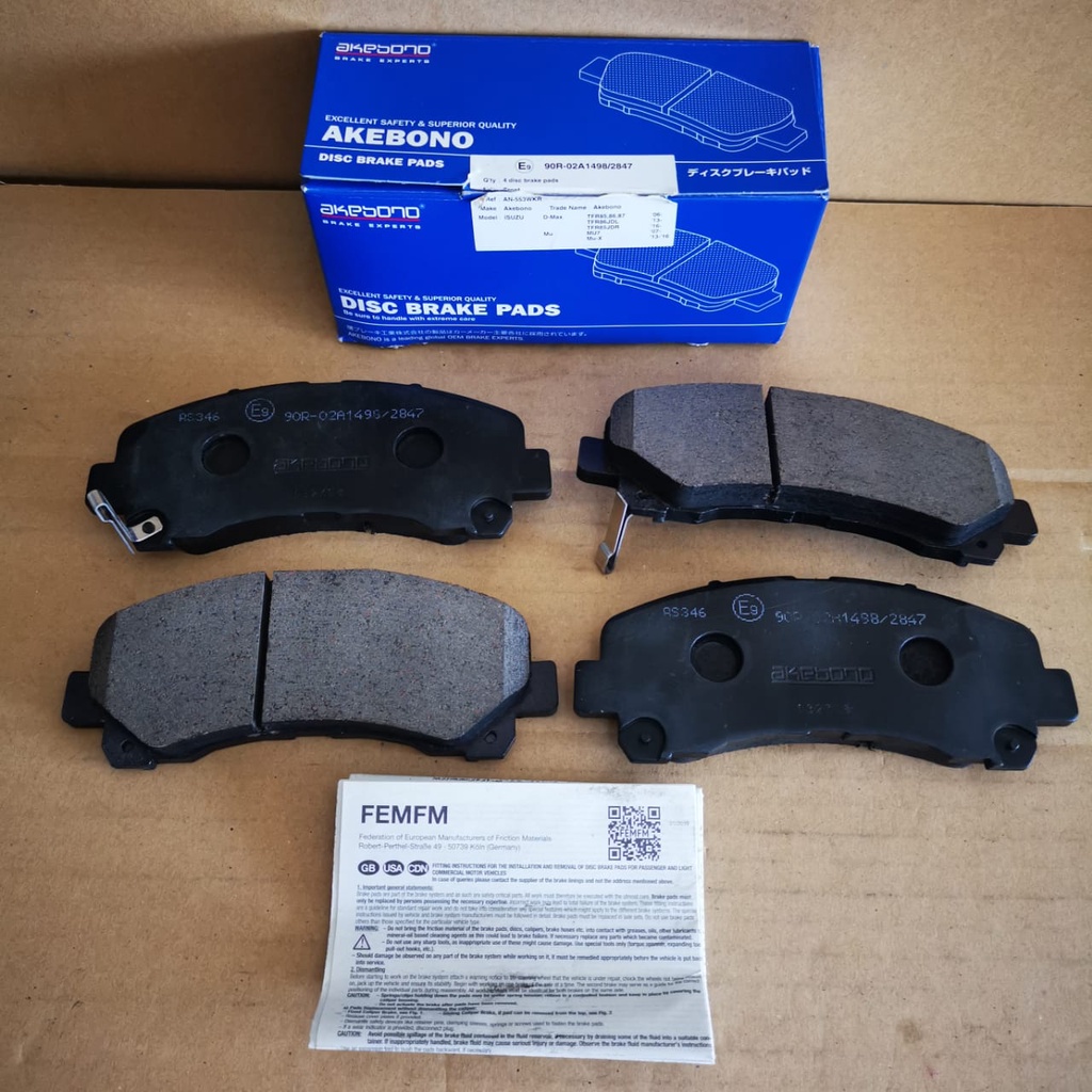 Akebono ISUZU DMAX Vcross RT50 4WD 2.5 3.0 MUX COLORADO Brake Pad Front (Akebono Japan) | Shopee ...