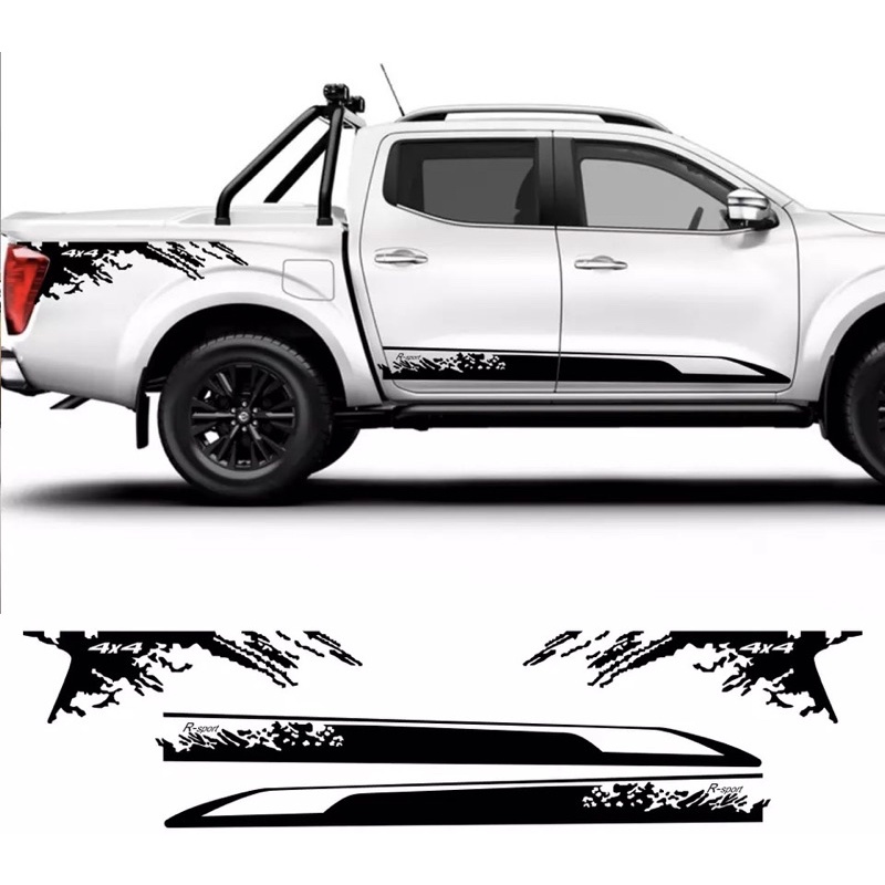 ( Ready Stock)S71# 1set 4pc 4x4 Car Body Vinyl Decal Sticker Hilux ...