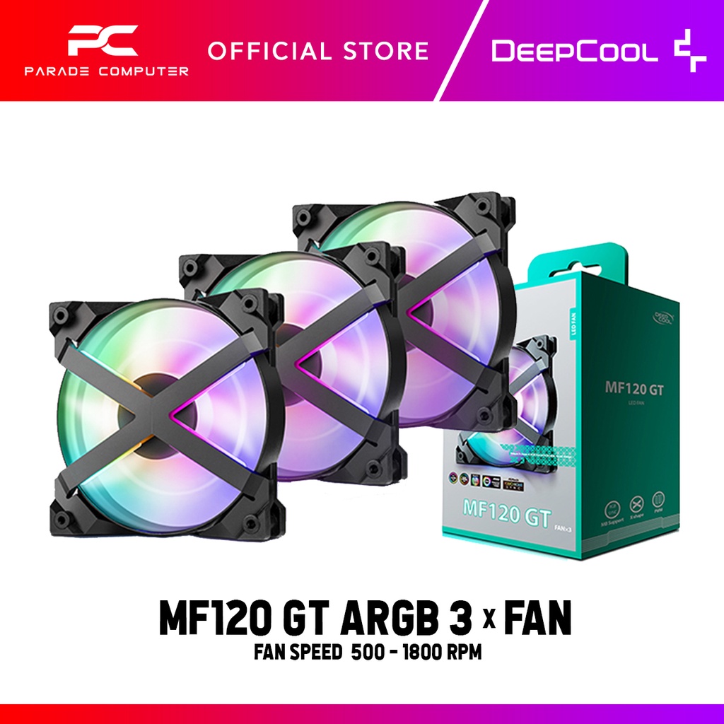 DEEPCOOL MF120 GT ARGB 3 FAN PACK #CHASSIS FAN# | Shopee Malaysia