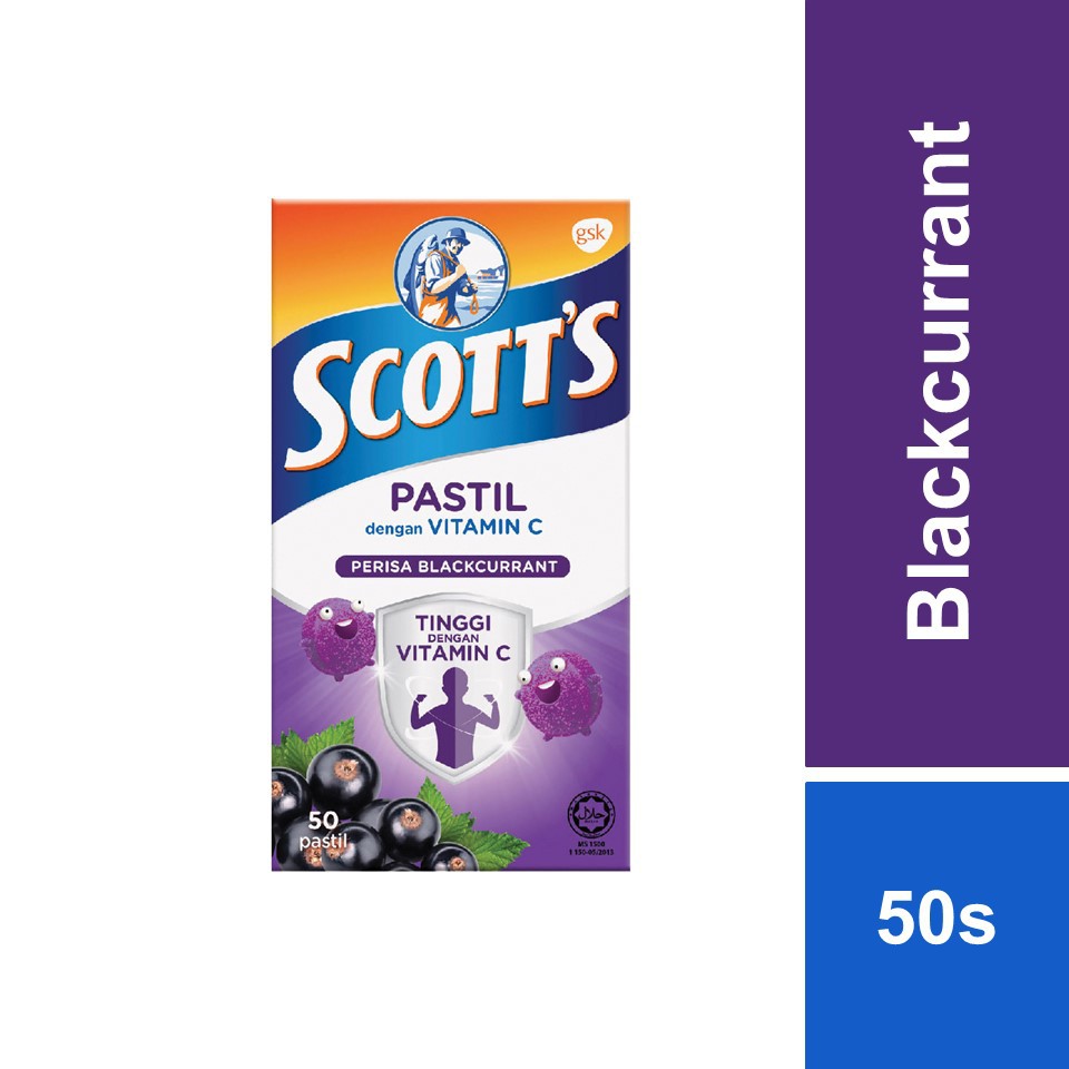 Scott's Vitamin C Blackcurrant Pastille 50s | Shopee Malaysia