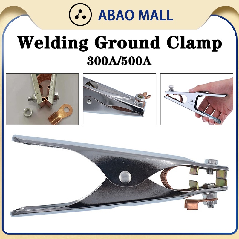 300A/500A Welding Ground Clamp Grounding Cable Clamp Cable Copper Clamp ...