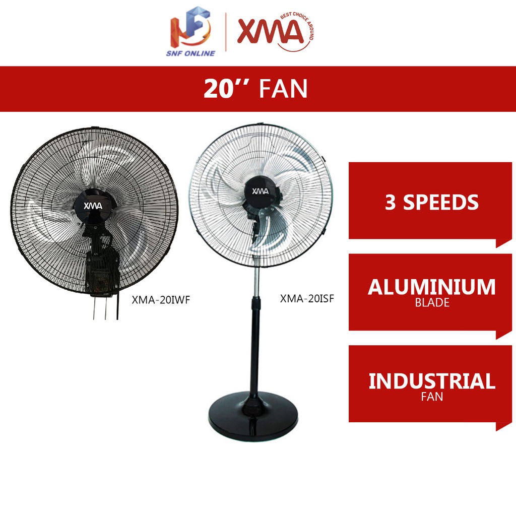 XMA 20’’ Industrial Stand Fan XMA-20ISF / Wall Fan XMA-20IWF | Shopee ...