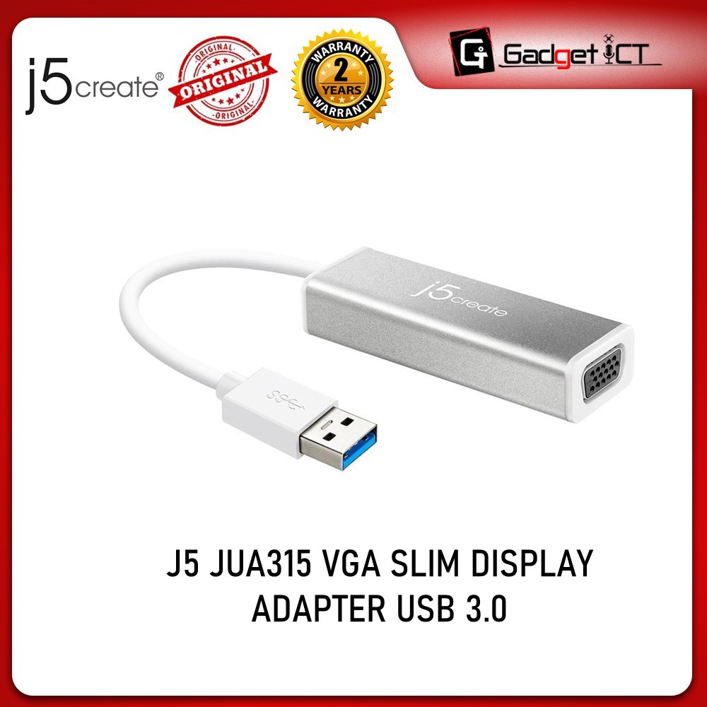 J5Create JUA315 VGA SLIM DISPLAY ADAPTER USB 3.0 | Shopee Malaysia