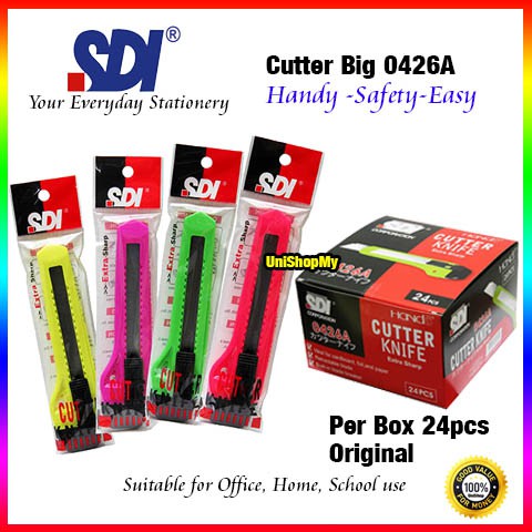 SDI Big Cutter Knife / Pisau Tolak Besar Pemotong 18mm 0426A | Shopee ...