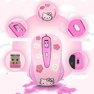 Hello Kitty Wireless Mouse Cute 2.4Ghz Computer Gaming Mouse Mini Gift ...