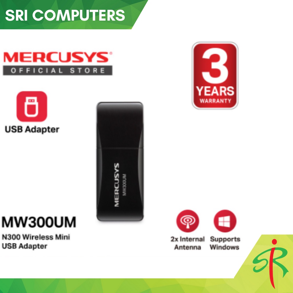 Mercusys MW300UM Wireless Mini USB Adapter (Powered by TP-Link ... Mercusys MW300UM Wireless Mini USB Adapter (Powered by TP-Link ...