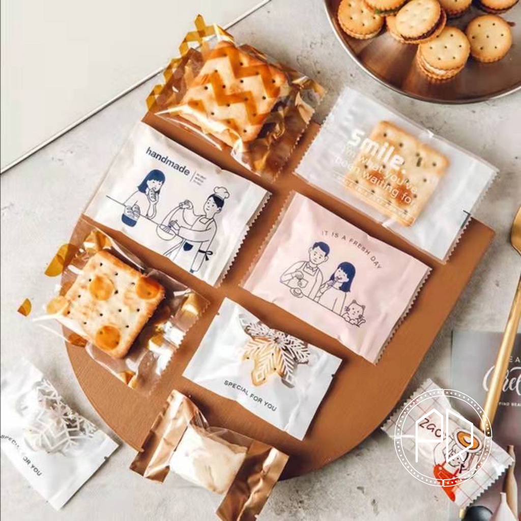 Heat Seal Cookies Packaging Candy Biscuit Nougat Door Gift Plastic Bag ...
