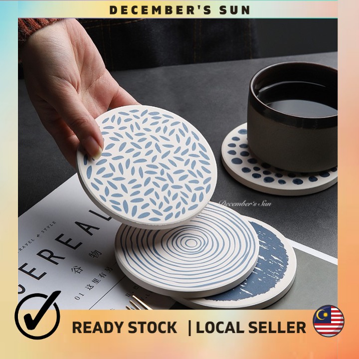 Japanese ceramic coaster cup coaster [READY STOCK] coaster viral ...