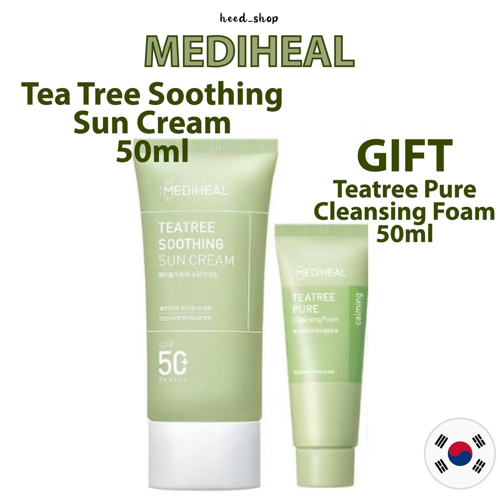 🇰🇷💖READY💖[MEDIHEAL] Tea Tree Soothing Sun Cream SPF 50+/PA++++ 50ml ...